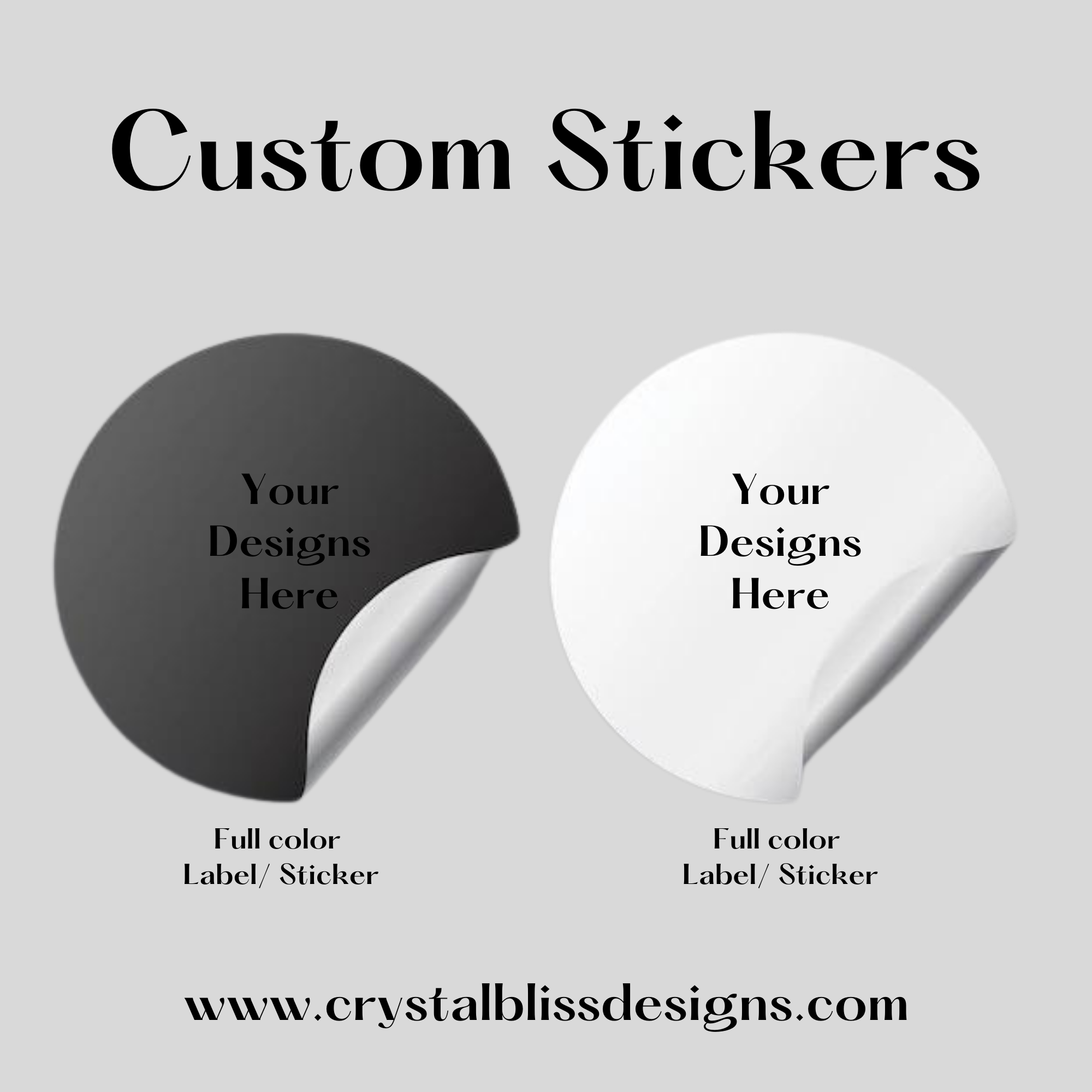Custom Vinyl Stickers/ Labels – Crystalblissdesigns